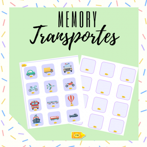 Memory Transportes | Mundoextraescolares - Material educativo