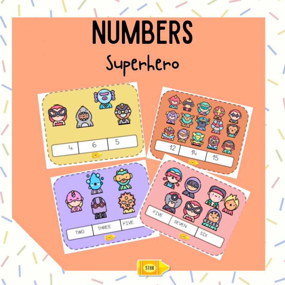 Superhero numbers | Mundoextraescolares - Material educativo