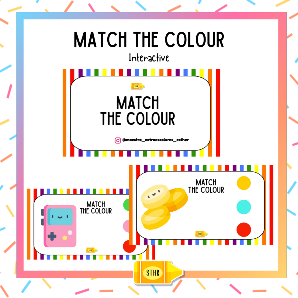 Match the colour – Recurso educativo imprimible - Mundoextraescolares
