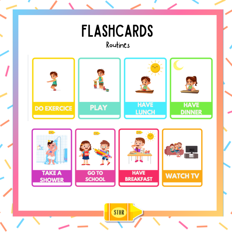 Flashcards routines | Mundoextraescolares