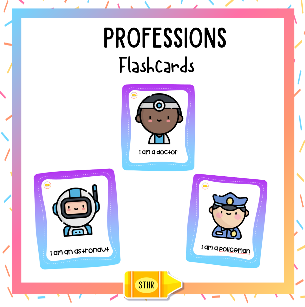Profession flashcards | Mundoextraescolares - Material educativo