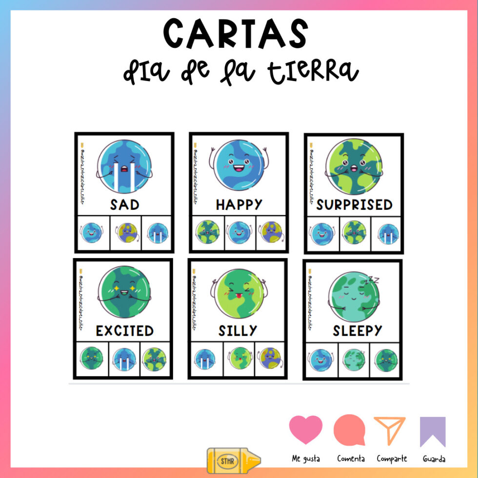 Tarjetas de emociones – La tierra | Mundoextraescolares