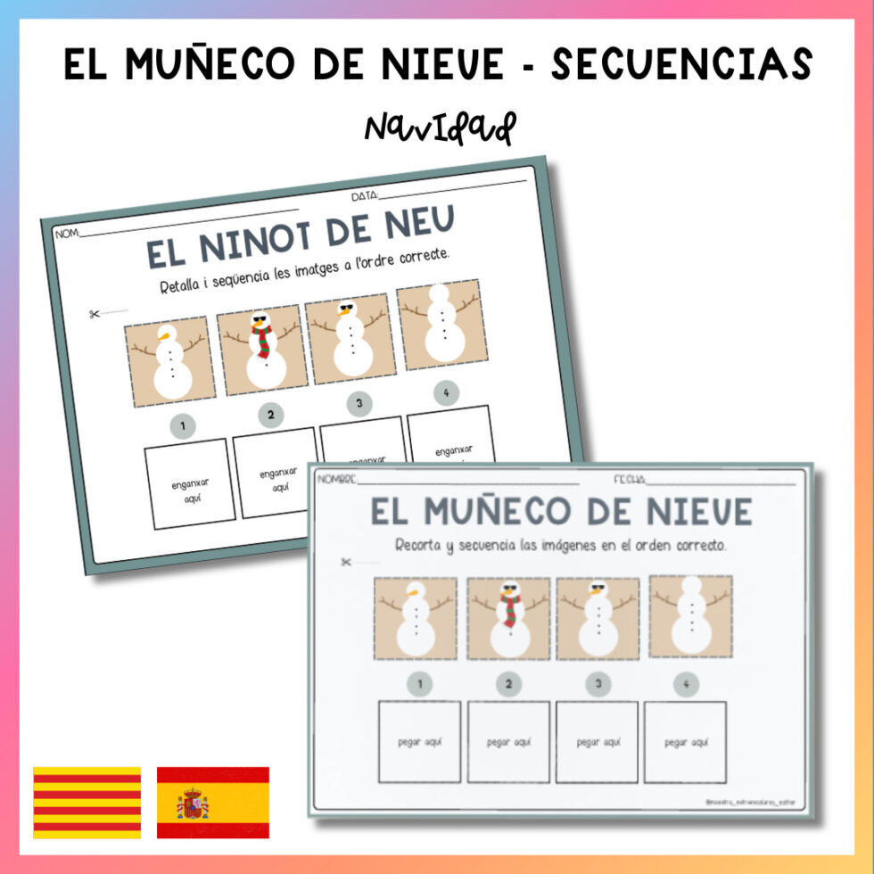 El muñeco de nieve – Secuencias | Actividad de Navidad para Infantil y ...