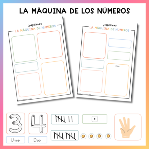 La Máquina de los Números – Plantilla Manipulativa para Infantil ...